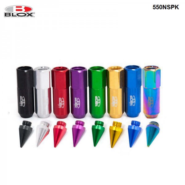 Blox 20PCS/Set M12X1.25 / M12X1.5 Spiked Aluminum 60MM Extended Tuner Wheels Rims Lug Nuts ...